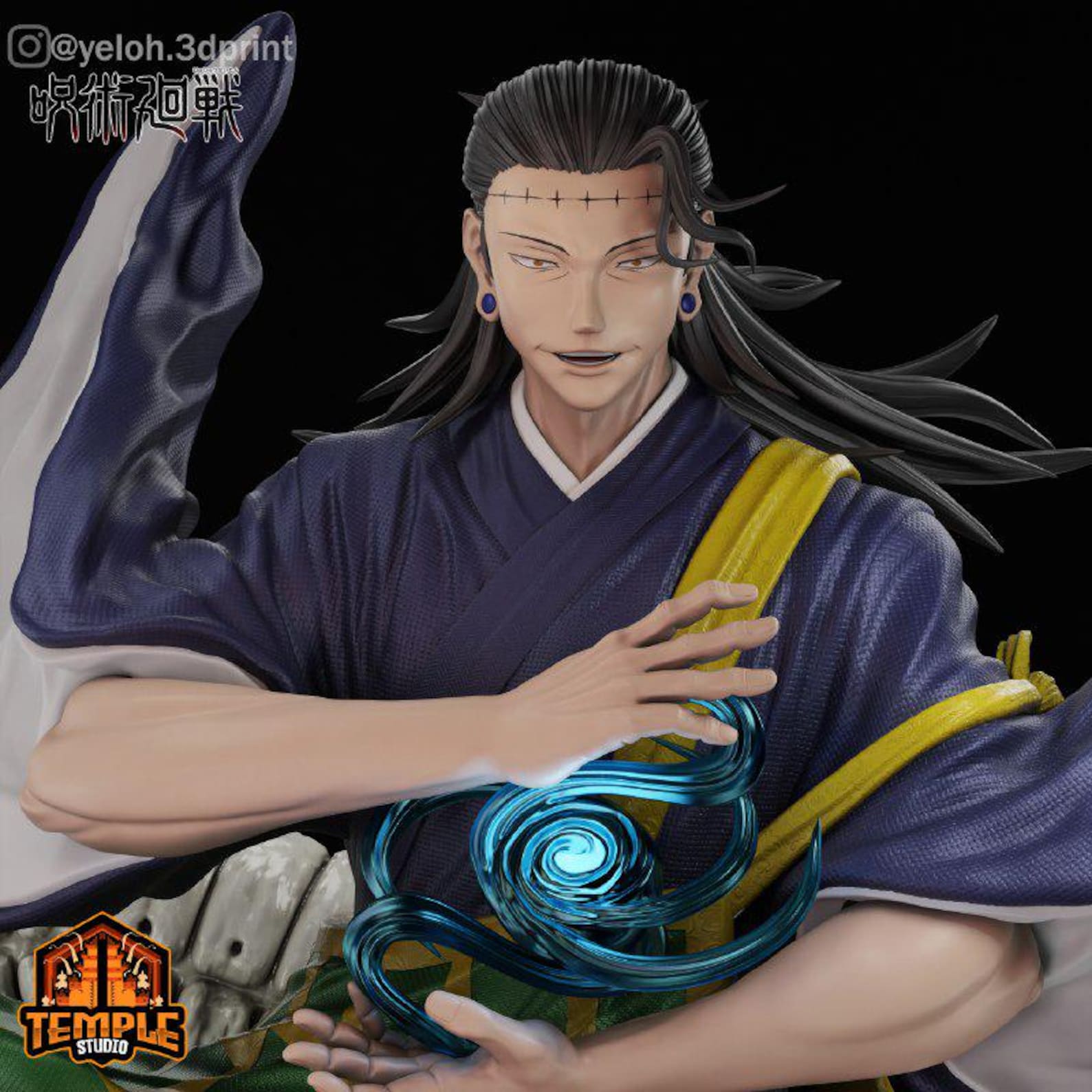 Kenjaku - Jujutsu Kaisen - FAN ART FIGURE Statue 3D Printed | Gift for ...