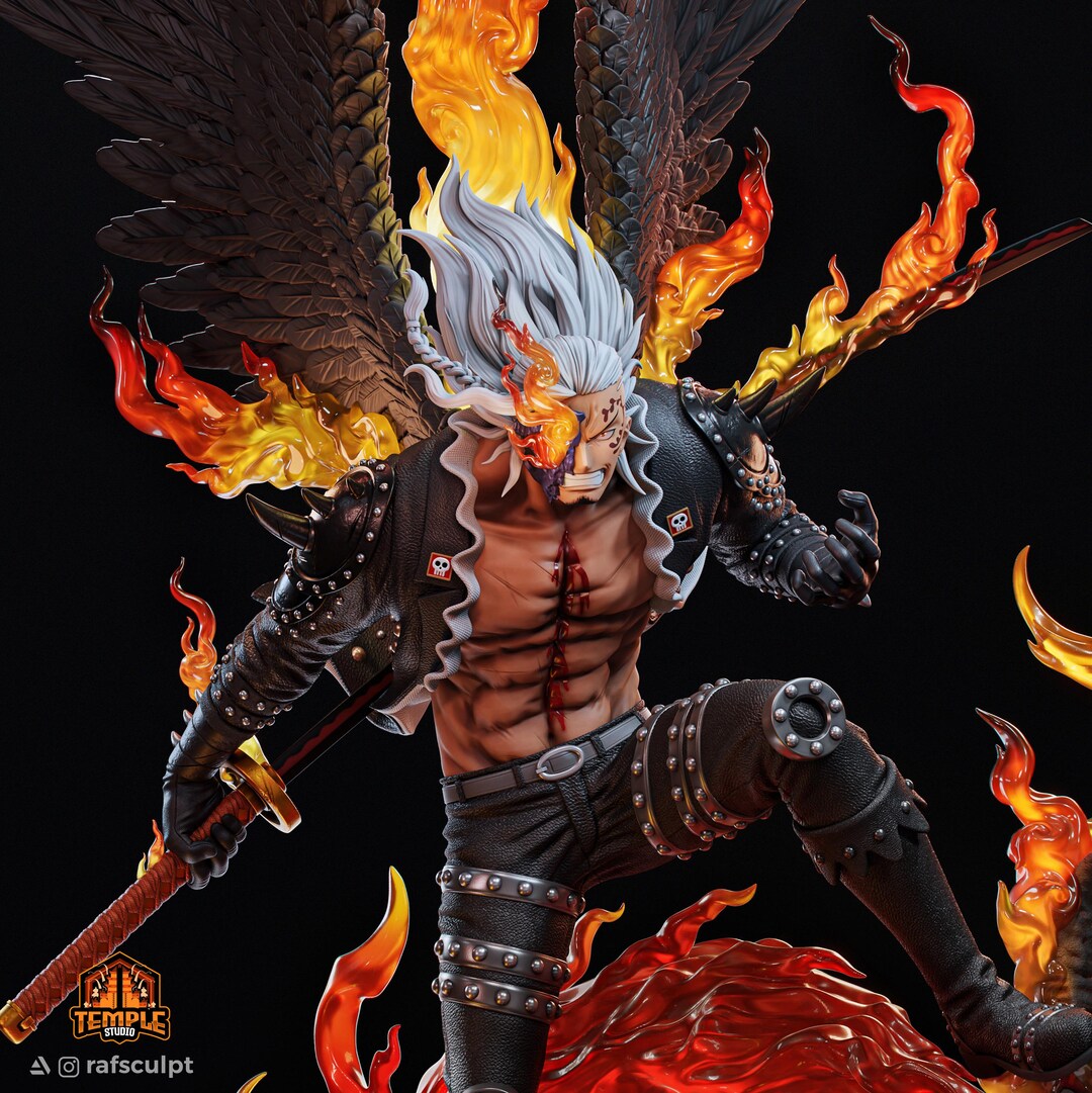 King the Conflagration | FAN ART FIGURE| One Piece | Figure Statue 3D ...