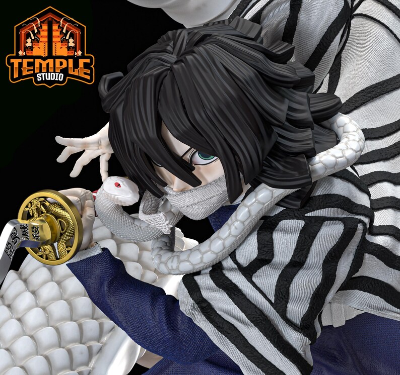 Demon Slayer Iguro Obanai FAN ART FIGURE | 3D Printed | Handmade Gift ...