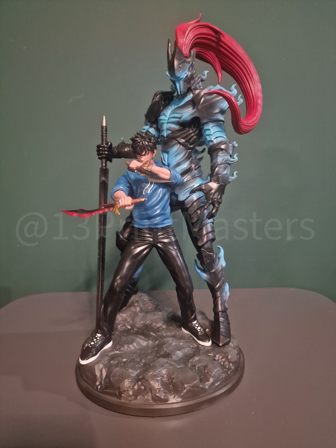Solo Leveling Sung Jin Woo and Igris Figure - Etsy UK