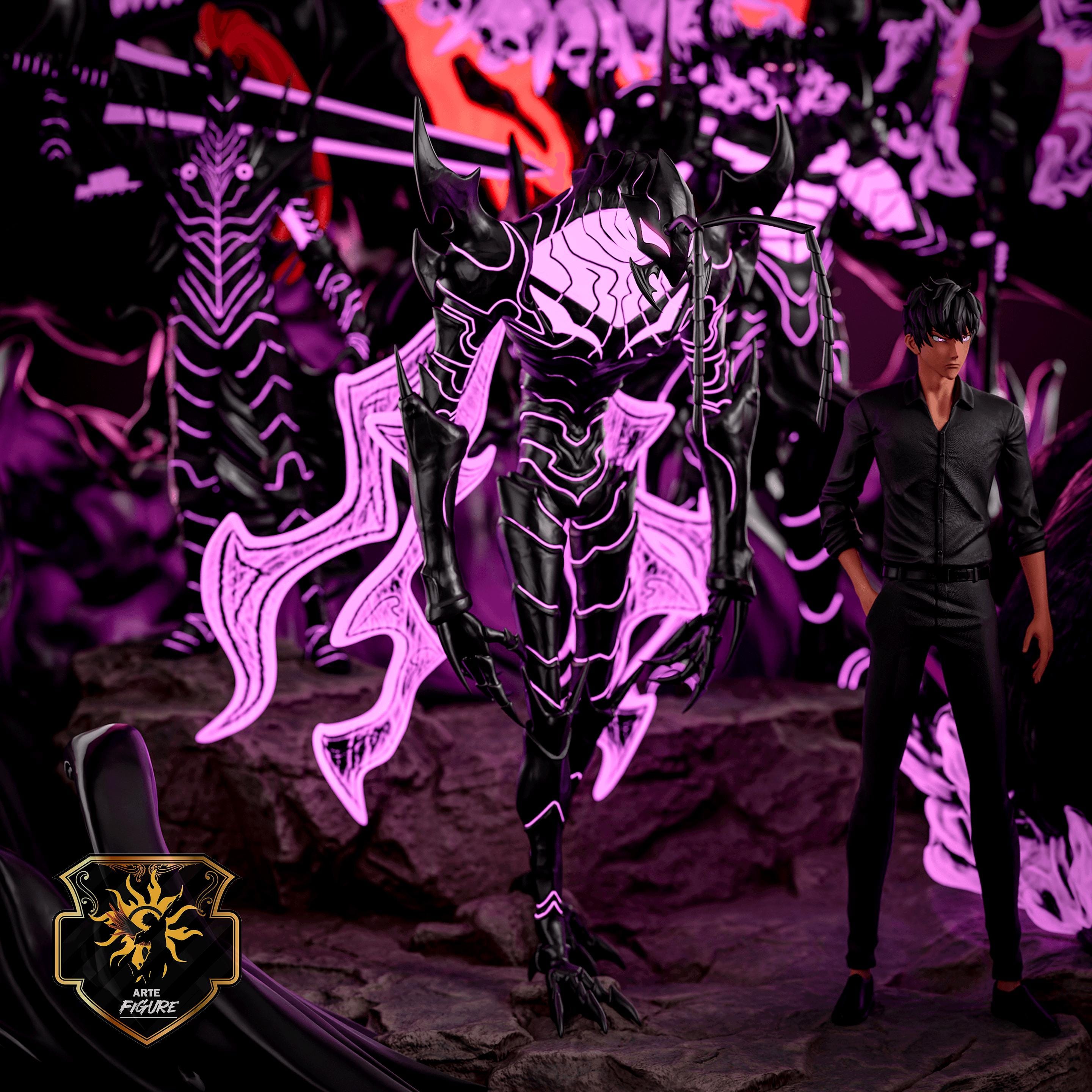 Solo Leveling Sung Jin Woo and Igris Figure FAN ART FIGURE | 3d Printed ...