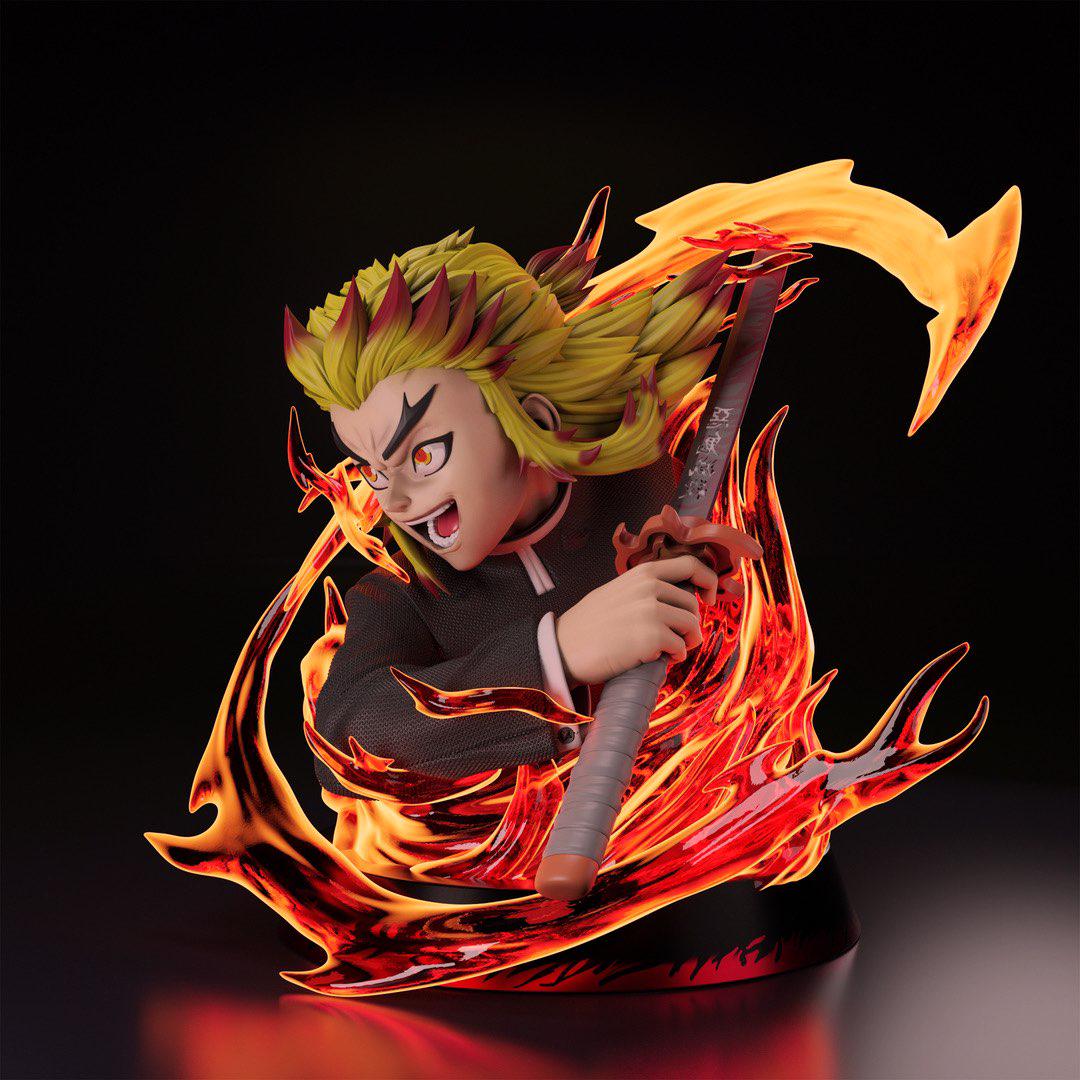 Demon Slayer Rengoku FAN ART FIGURE | 3D Printed | Handmade Gift ...