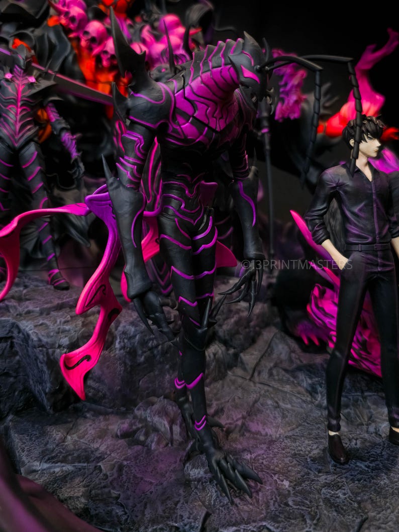 Solo Leveling Sung Jin Woo and Igris Figure FAN ART FIGURE | 3d Printed ...