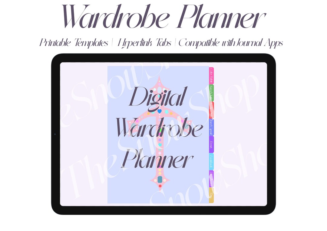 Digital Fashion Wardrobe Planner | 9 Printable Pages | ARTMS Virtual ...