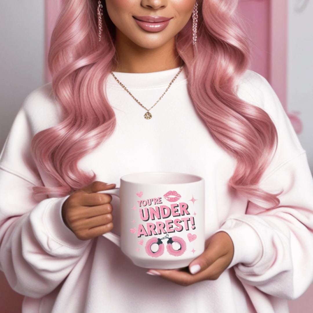 Furry Pink Handcuff You're Under Arrest Valentines Png Espresso Png ...