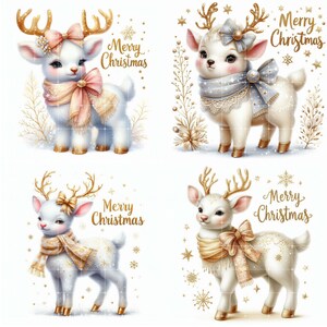 Christmas Gold Reindeer Merry Christmas Sign Glitter 8in1 Whimsical ...