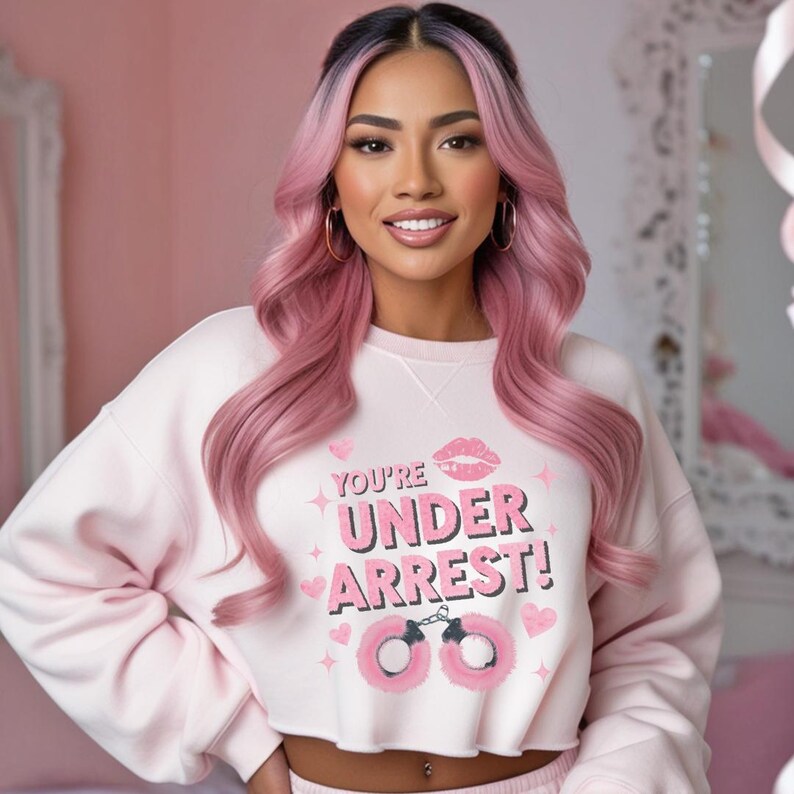 Furry Pink Handcuff You're Under Arrest Valentines Png Espresso Png ...