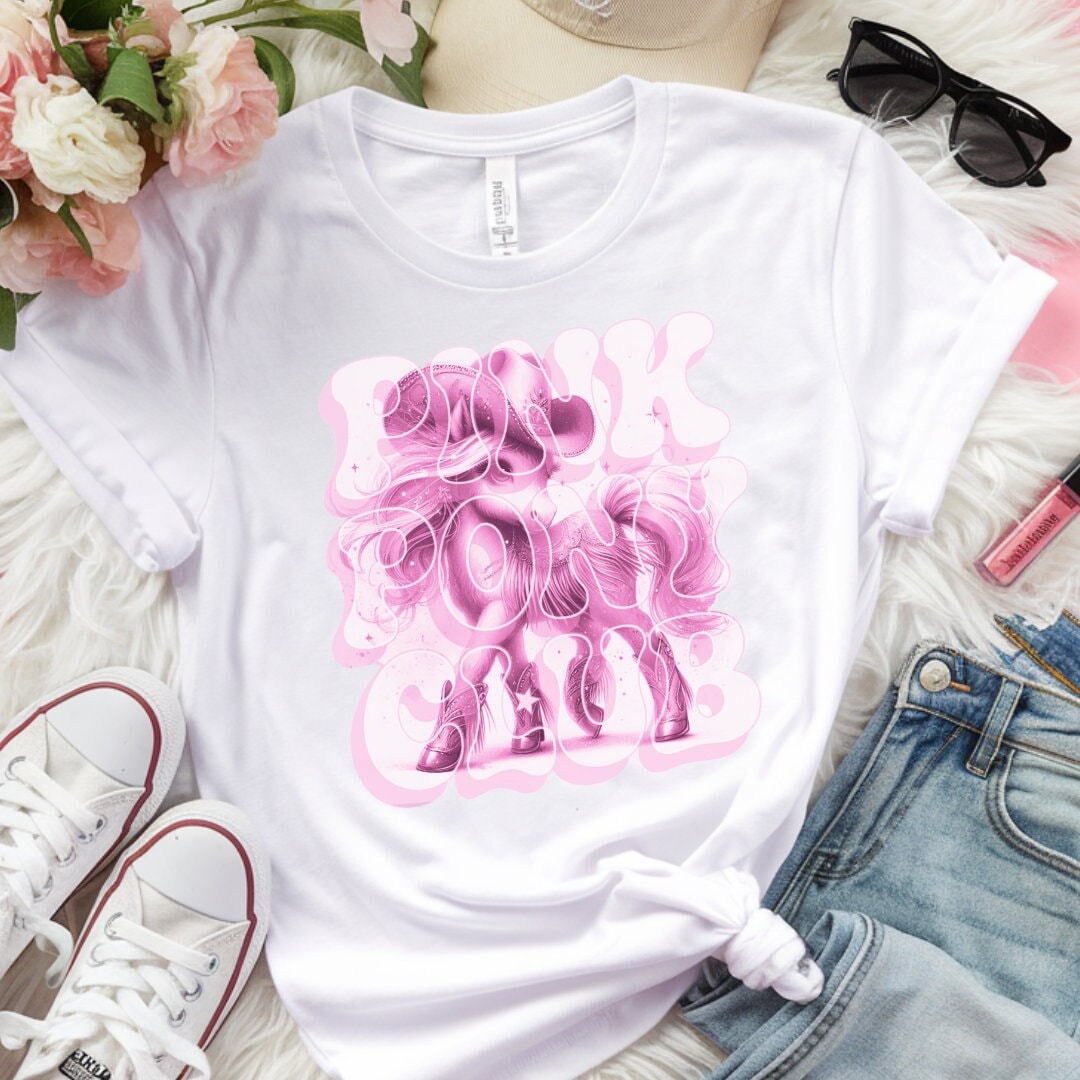 Pink Pony Club PNG Text Digital PNG Clipart Chappell Roan Inspired Pink ...