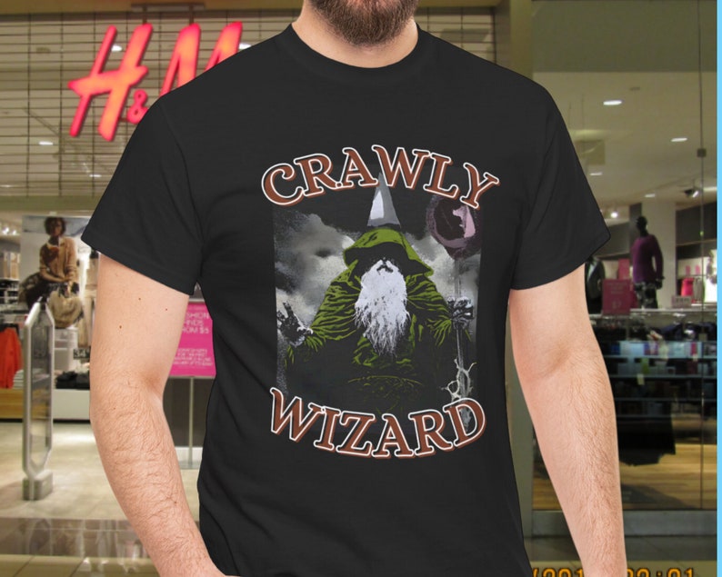 CRAWLY WIZARD MEME T-shirt, Gnome Funny Tiktok T-shirt, Ironic Gen-z ...