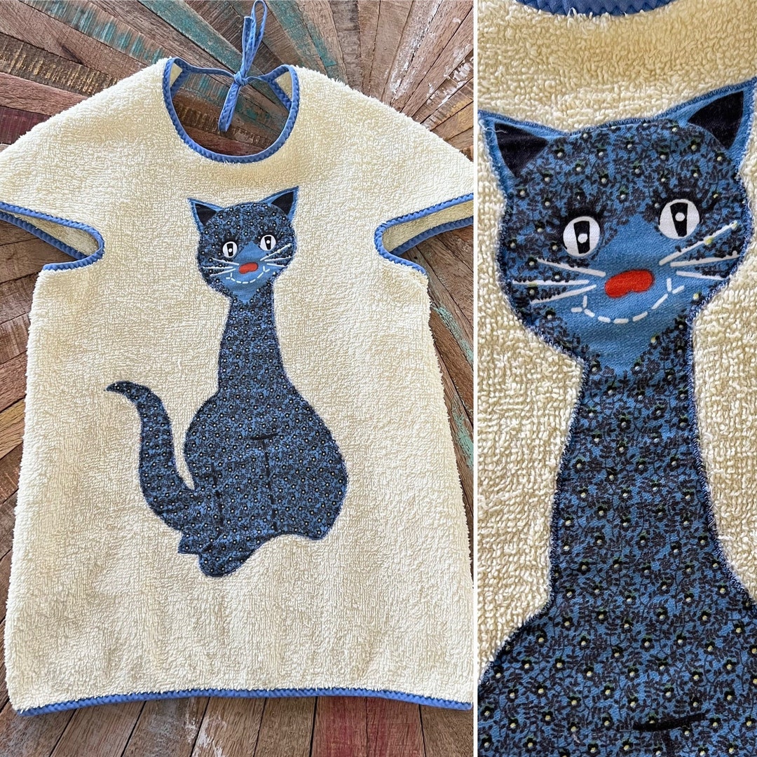 70s Vintage Lord and Taylor Yellow Terry Cat Appliqué Big - Etsy