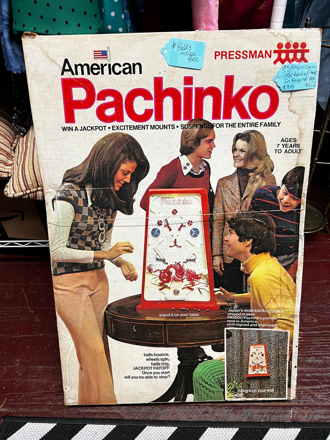 1970s American PACHINKO Game Table Top or Wall Mounted With Original ...
