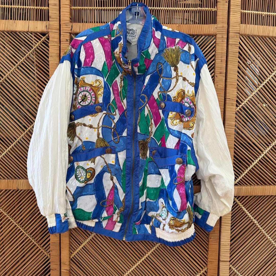 80s/90s Vintage Clipper Bay Nylon Track Jacket Windbreaker Watch ...
