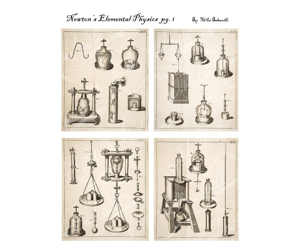 Elemental Physics - Sir Isaac Newton - Journal Cards - Ephemera - Junk ...