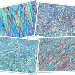 Digital Marbled Papers Set #11 - Perfect for Bookbinding, Journals ...