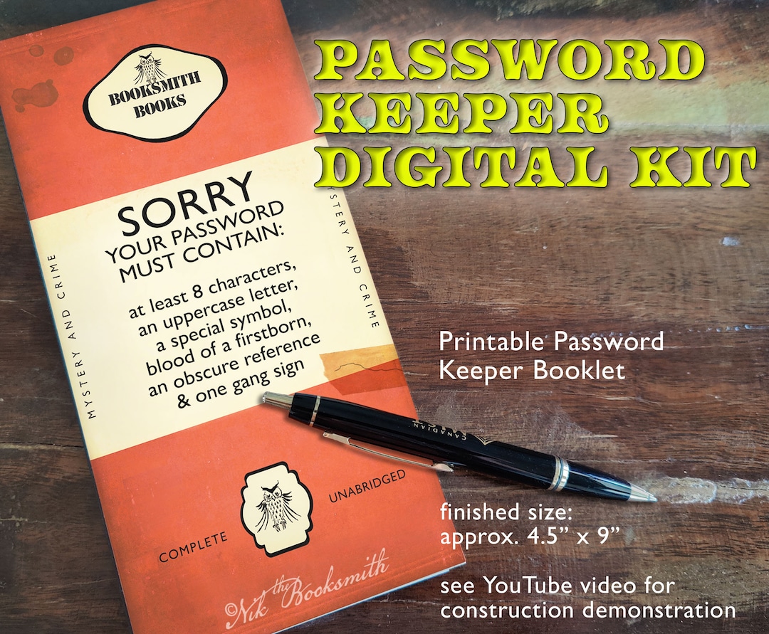 Password Keeper Digital Kit - Printable Password Book - Etsy
