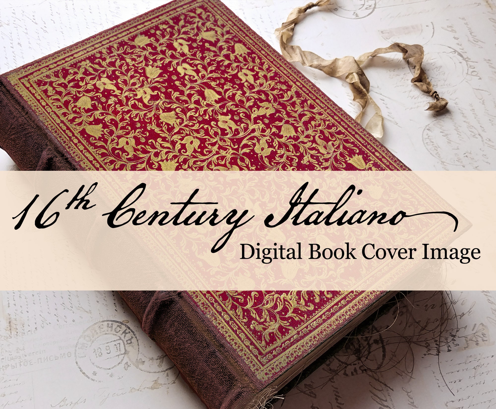 16th Century Italiano Digital Book Cover Image - Etsy Australia