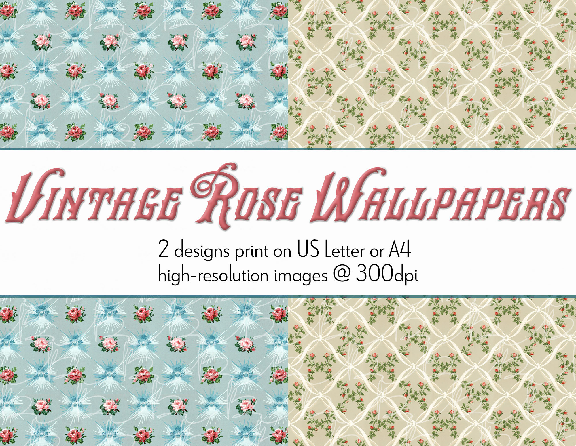Vintage Rose Desktop Wallpaper