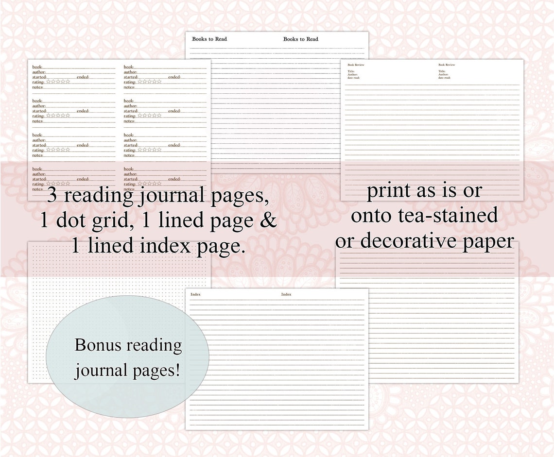 Jane Austen Digital Journal Page Kit - 18 Printable Pages - Etsy