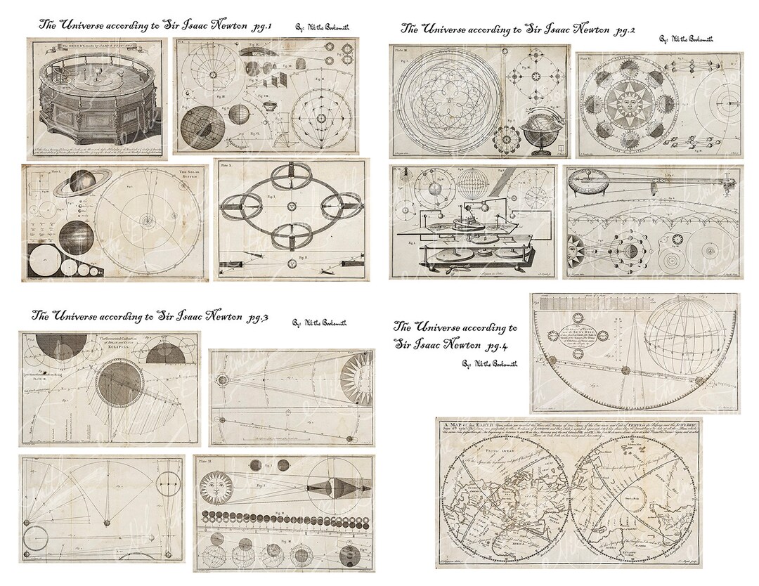 The Universe According to Sir Isaac Newton - Journal Cards - Ephemera ...