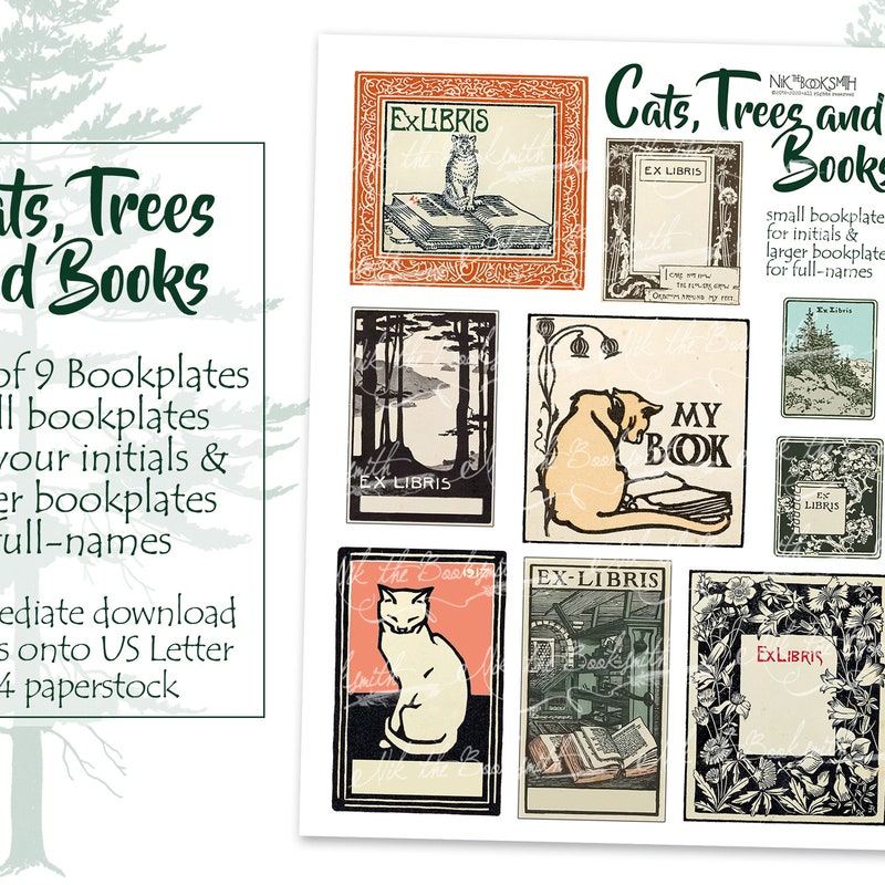 Digital Bookplates - Etsy