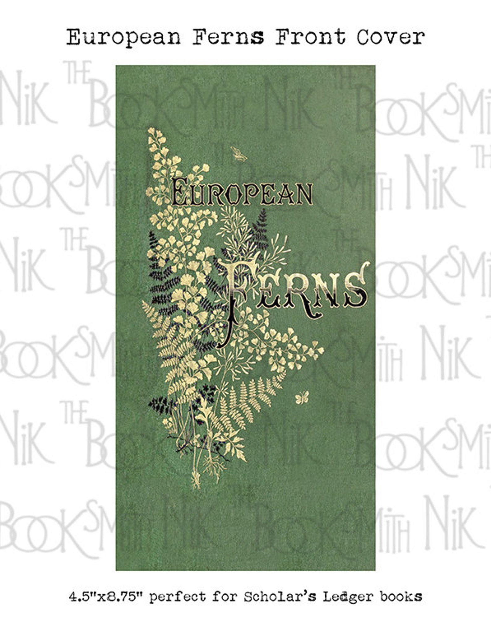 European Ferns Book Cover Kit 2 Sizes Perfect for - Etsy