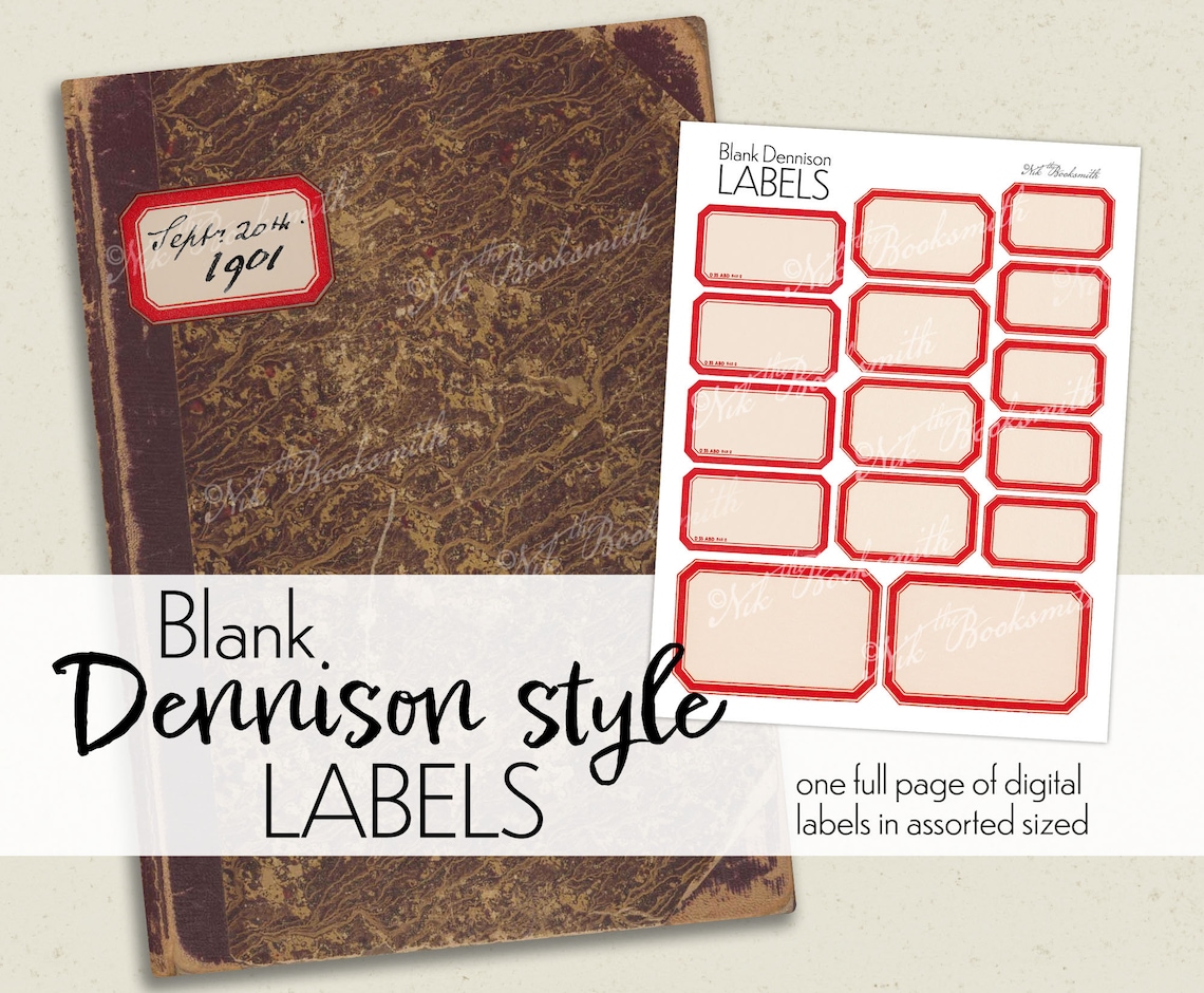 Blank Dennison Style Labels Assorted Sizes Antique - Etsy