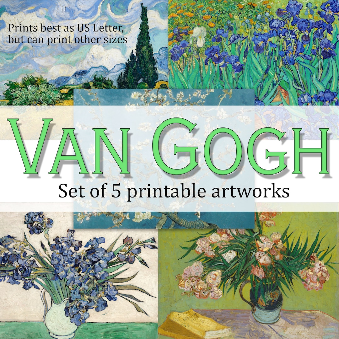 Van Gogh - Printable Artwork for Endpapers, Greeting Cards, Journals ...