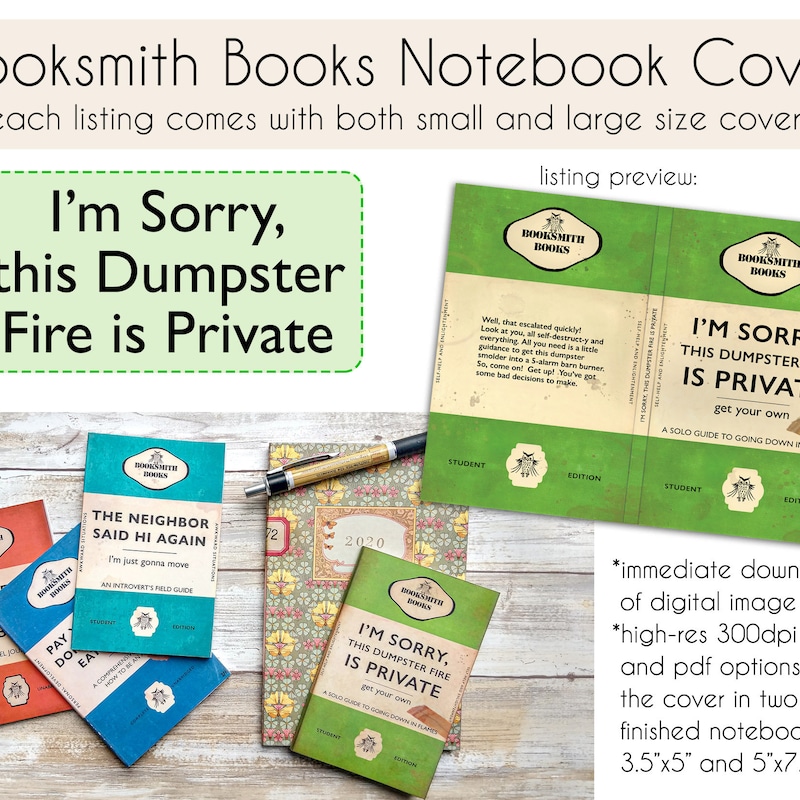 Funny Label Cover Notebooks - Etsy