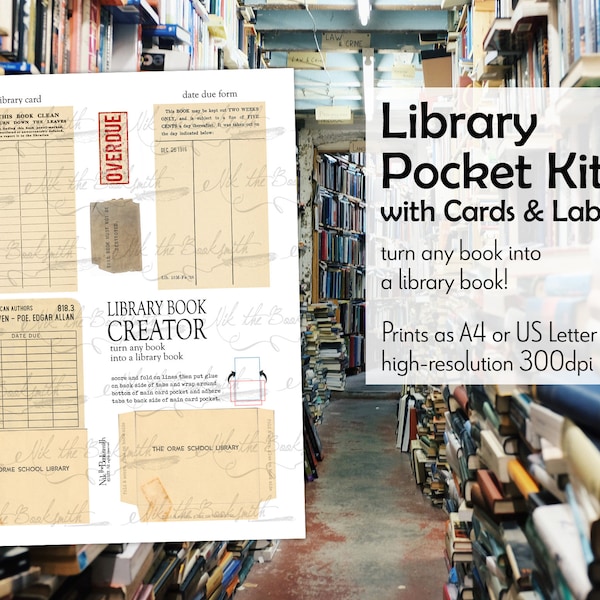 Library Pockets - Etsy