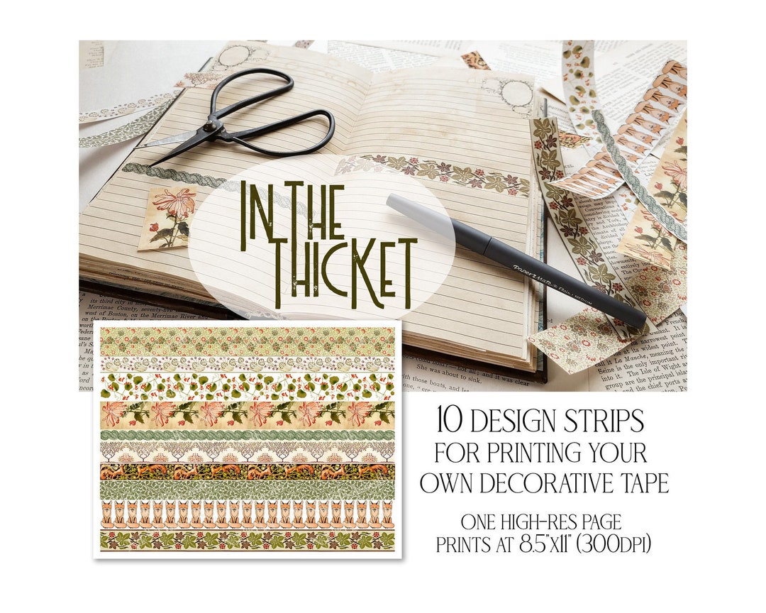 Decorative Tape Printable - in the Thicket - Printable for Washi Tape ...