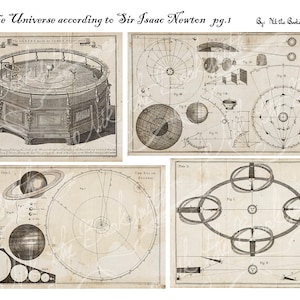 The Universe According to Sir Isaac Newton - Journal Cards - Ephemera ...