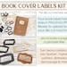 Book Cover Labels Kit for Die Cut Machines - 4 Designs and Printable ...