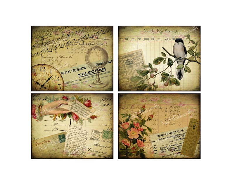 Digital Vintage Journal Accessory Kit - My Lady's Desk - Perfect for ...