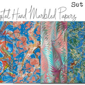 Digital Marbled Papers Set #3 - Perfect for Journals, Cards, Mixed ...
