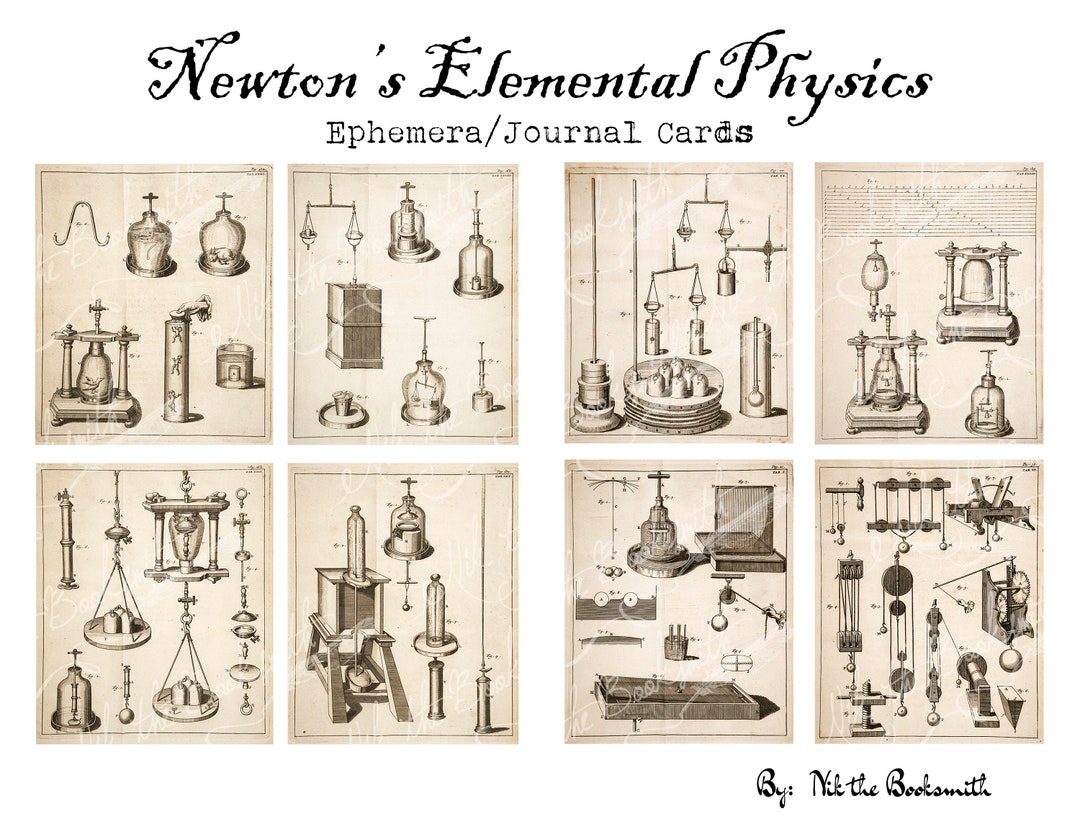 Elemental Physics - Sir Isaac Newton - Journal Cards - Ephemera - Junk ...