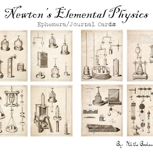 Elemental Physics - Sir Isaac Newton - Journal Cards - Ephemera - Junk ...