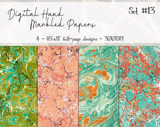 Marbled Paper 50x70 Cm - 1 - Etsy