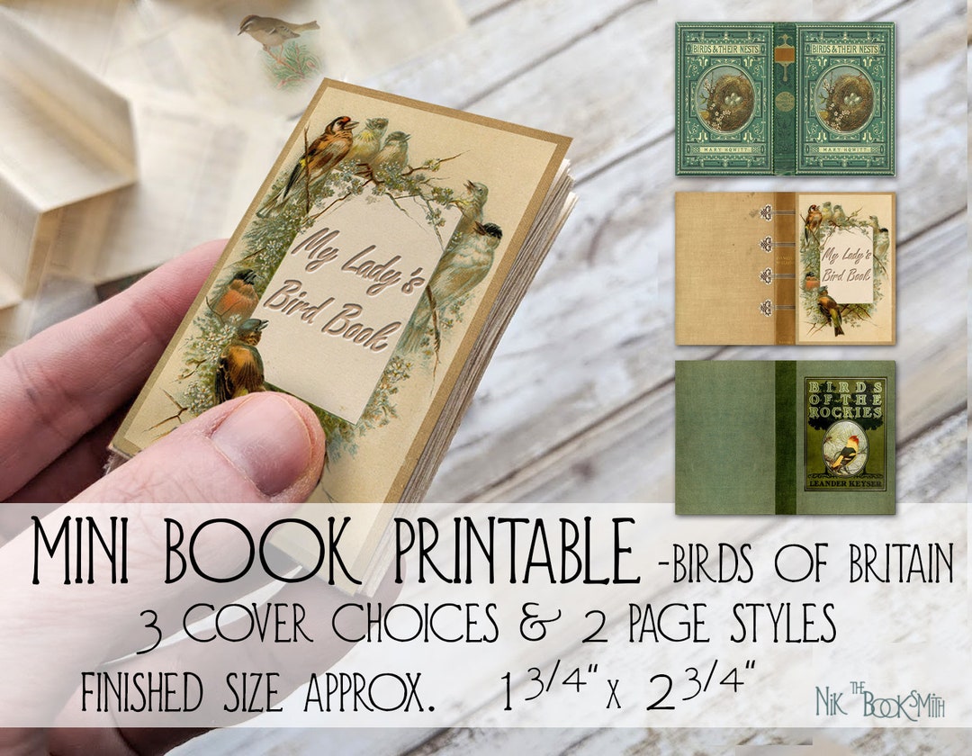 Mini Book Digital Printable Birds of Britain Nik the Booksmith Descarga ...