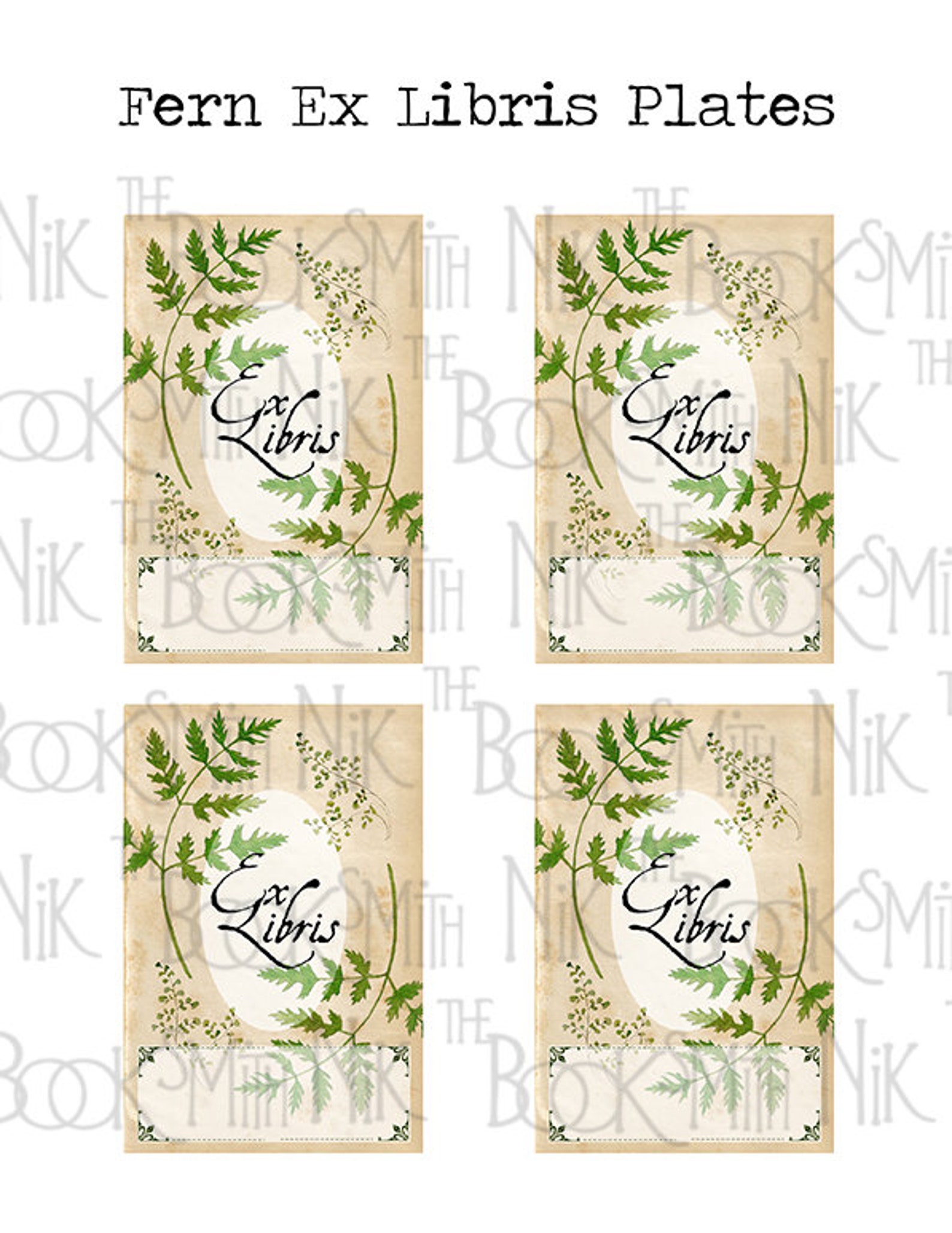 European Ferns Book Cover Kit 2 Sizes Perfect for - Etsy