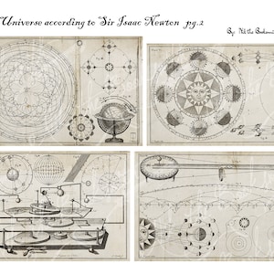 The Universe According to Sir Isaac Newton - Journal Cards - Ephemera ...