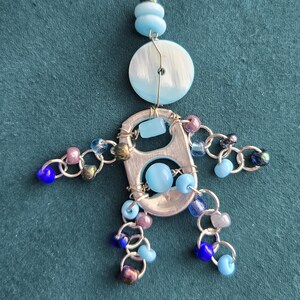 Beaded Pull Tab Keychain Buddy - Etsy