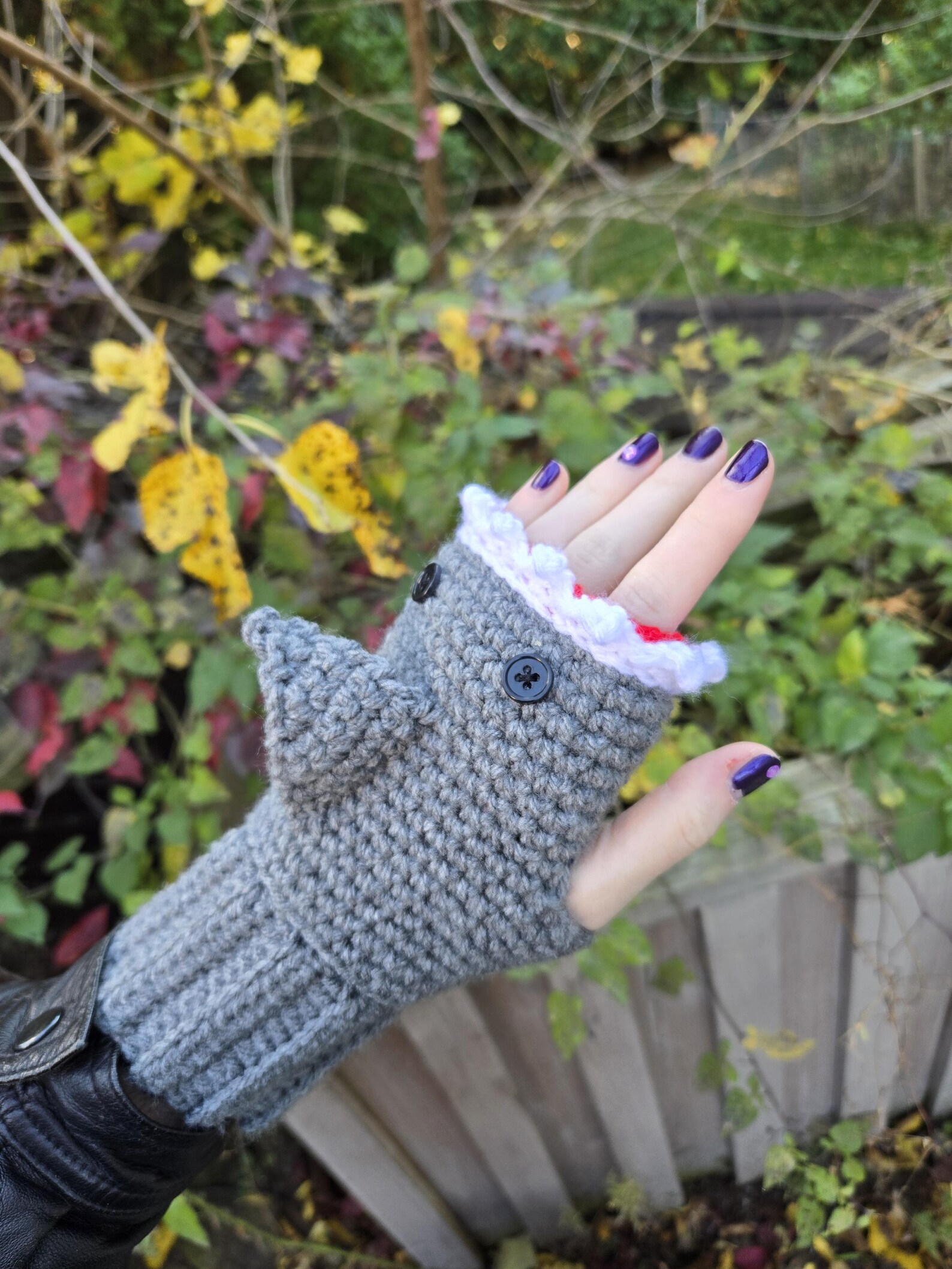 Crochet Shark Fingerless Gloves - Etsy