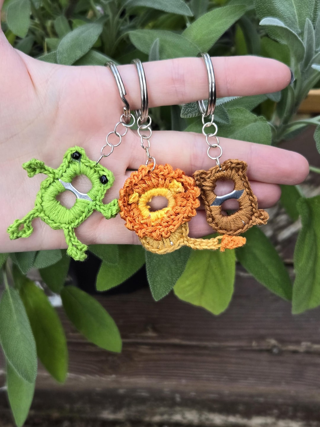 Crochet Animal Pull Tab Keychains - Etsy