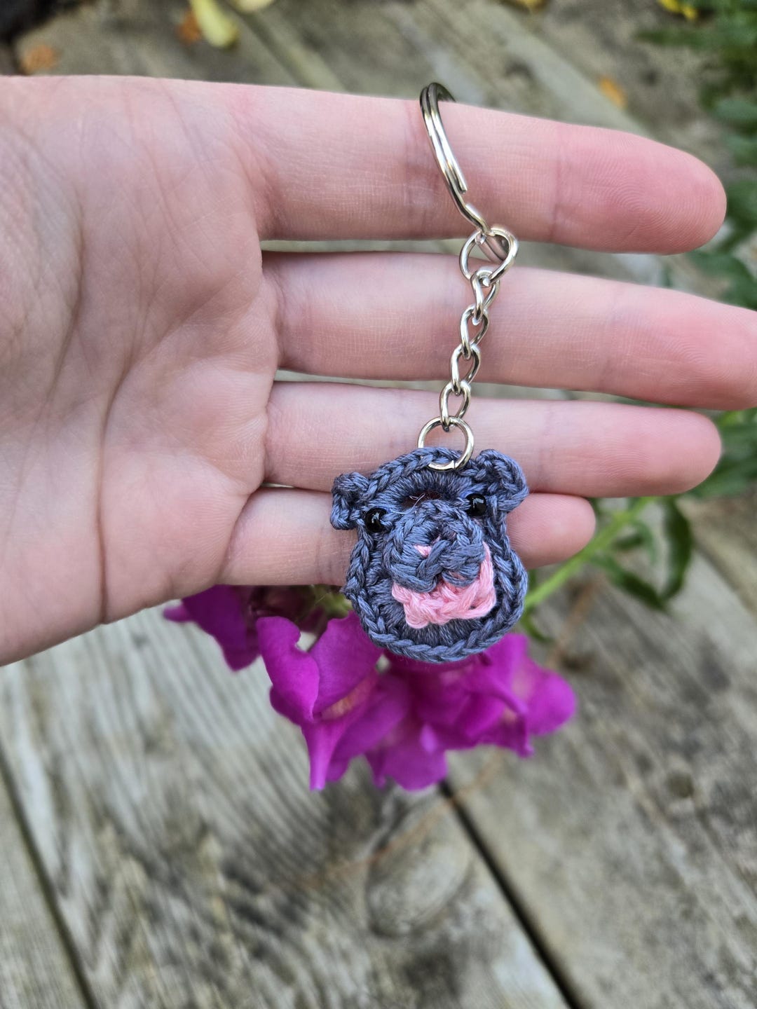 Crochet Baby Pygmy Hippo Pull Tab Keychain (PROTOTYPE) - Etsy