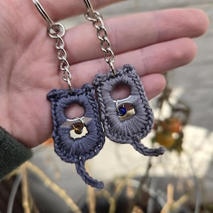 Crochet Cat Pull Tab Keychains - Etsy