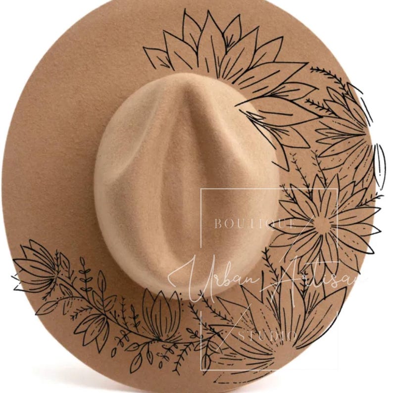 Hat Burning Stencil, Wildflowers - Etsy