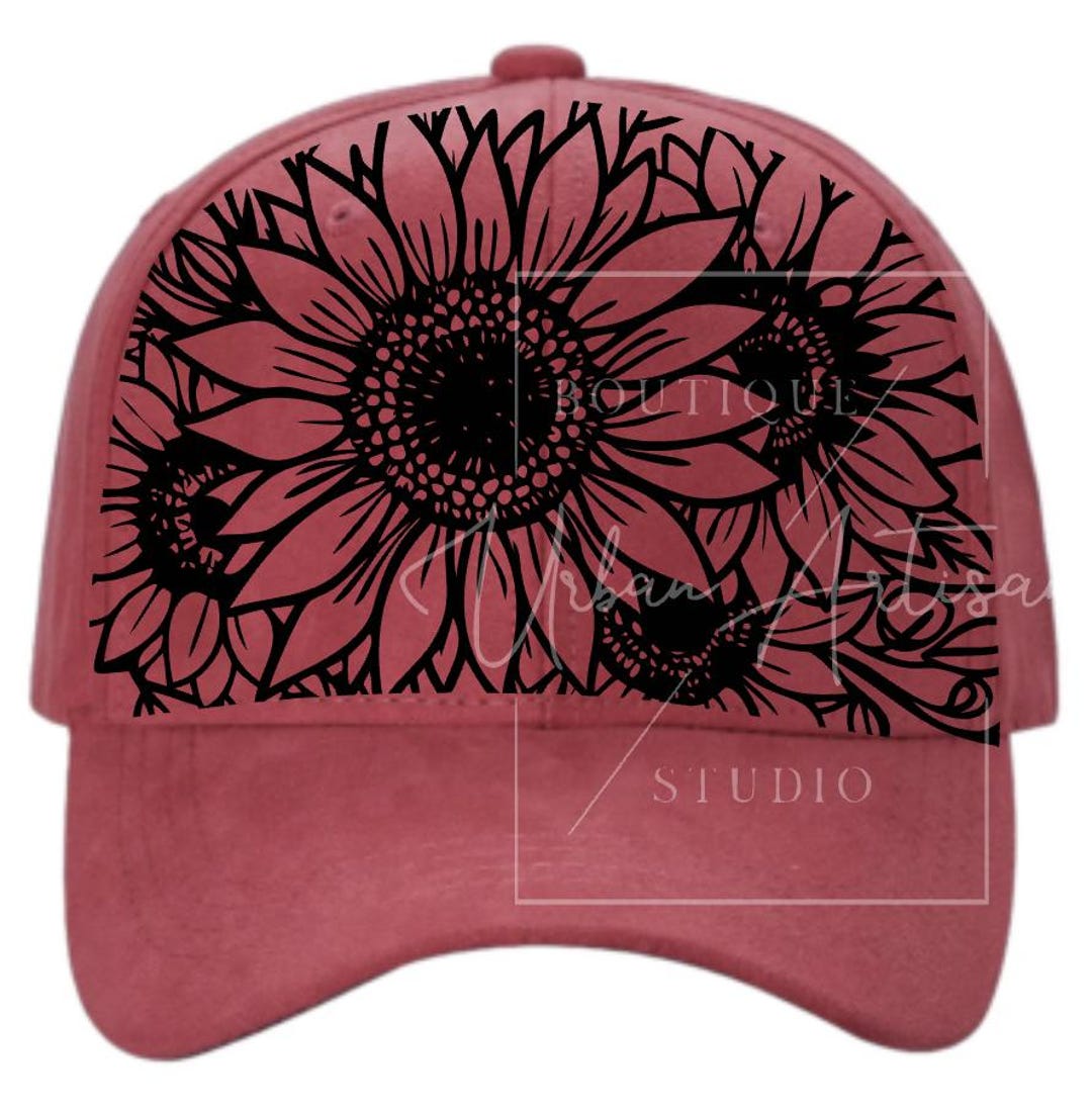 Baseball Hat Burning Stencil, Sunflowers - Etsy
