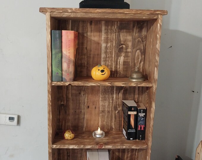 Rustic Farmhouse Bookcase Farm House Country Cabin Shelving Reclaimed ...