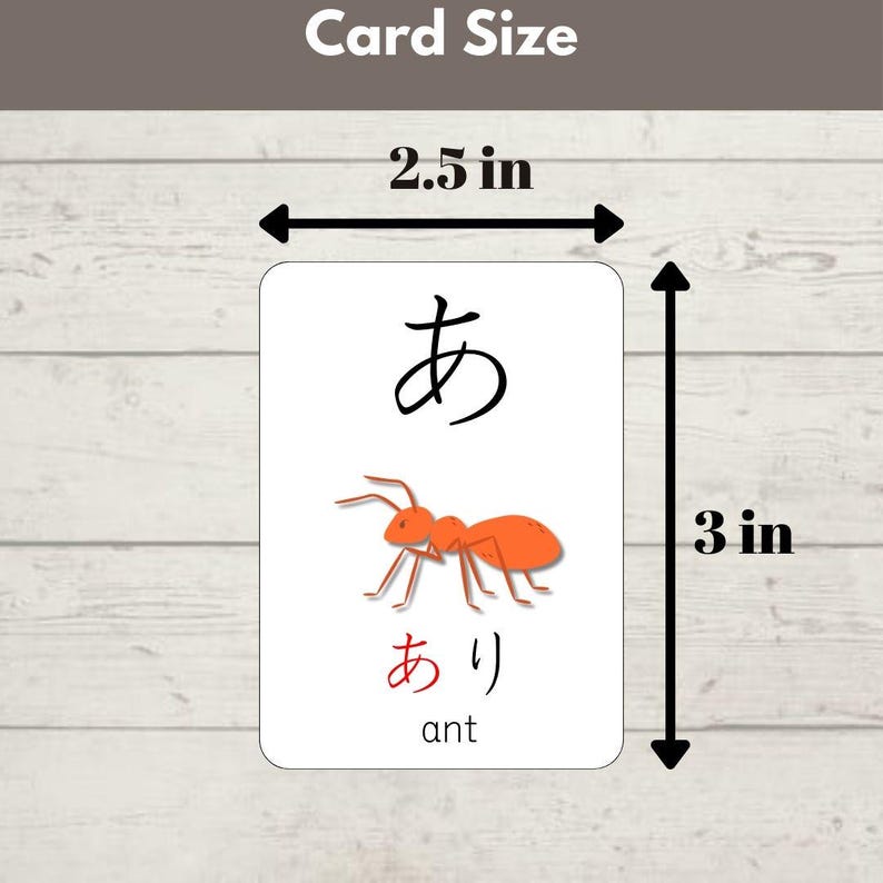 Japanese Montessori Flashcards First Words Study Japanese Vocabulary ...