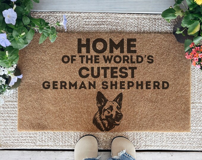 The German Shepherds Door Mat, We Know You ARE Here Dogs Door Mats ...